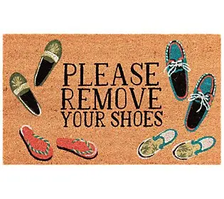 LIORA MANNE Natura Please Remove Your Shoes Mat 24' X 36