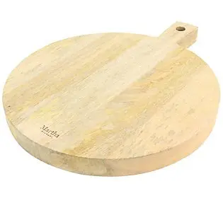 MARTHA STEWART 14' Mango Wood Round Charcuterie Serving Board