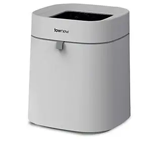 TOWNEW T02b Gray Self-cleaning & Self-changing 4.4-gal Trash Can