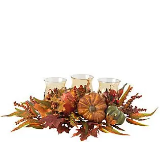 NEARLY NATURAL Harvest Triple Candelabrum By