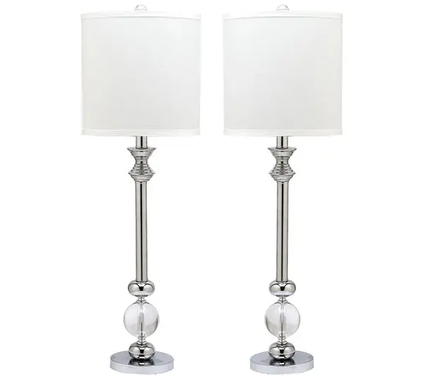 SAFAVIEH Set Of 2 Erica Crystal Candlestick Lam Ps