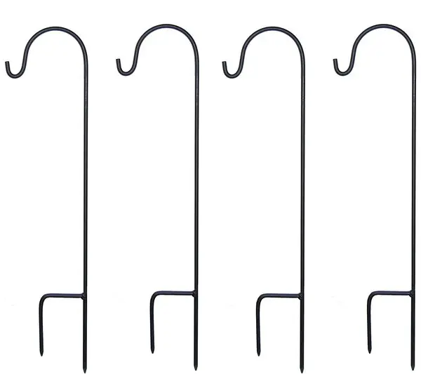LUMABASE 18' Metal Shepherd's Hooks, Set Of 4