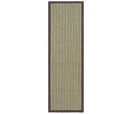 SAFAVIEH Serenity Stripe Natural Fiber Sisal 2'6' X 8' R Ug With Border