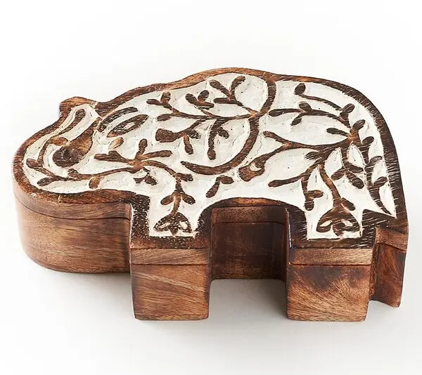 MATR BOOMIE Antique Finish Pivot Box Elephant