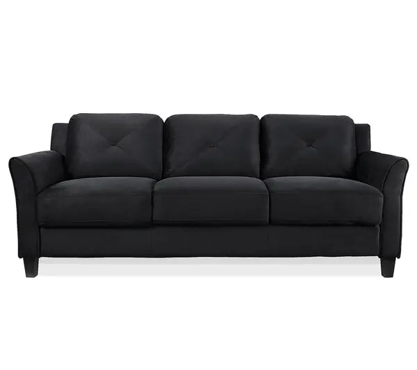 LIFESTYLE SOLUTIONS Lukaa Sofa Upholstered Microfiber Curved Arms