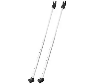 SECURITYMAN 48' Adjustable 2 Door Knob & Sliding Door White Security Bar - One-color