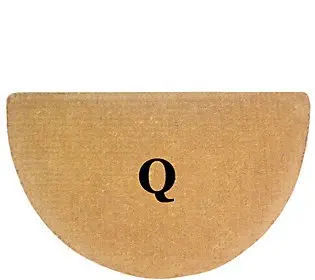 NEDIA HOME Monogrammed 22' X 36' Half-round Hea Vy-duty Doormat