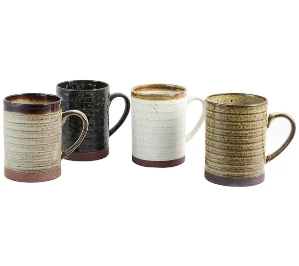 Gibson Home Terra Bella Set Of 18.5-oz Terr Acotta Mugs