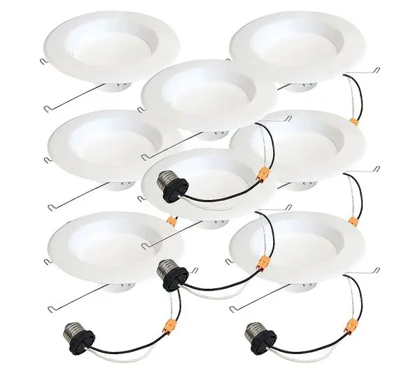 BULBRITE 5/6' Soft White Round Led Recessed Dow Light 8pk