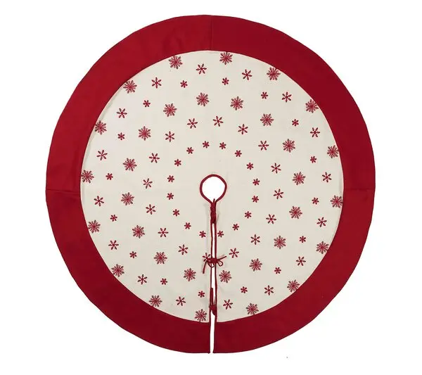 VICKERMAN 60' Let It Snow Collection Tree Skirt