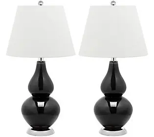SAFAVIEH Set Of 2 Cybil Double-gourd Table Lamp S