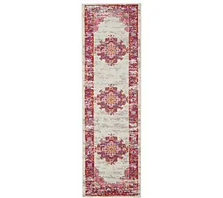 NOURISON HOME Passion Ivory/fuchsia 2'2' X 7'6' Runn Er