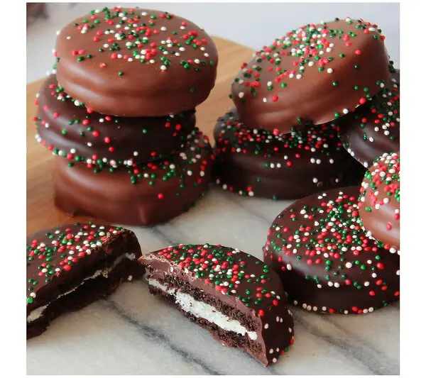 MRS PRINDABLES Sh 12/8 24pc Chocolate Covered Holiday Cookies