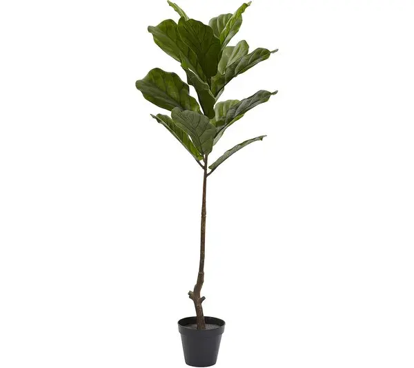 NEARLY NATURAL 4' Indoor/outdoor Fiddle Leaf Tree Nearly Na Tural