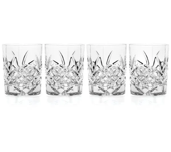 GODINGER Dublin Set Of 4 Double Old Fashioned G Lasses