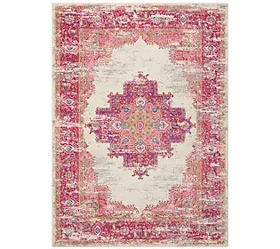 NOURISON HOME Passion Ivory/fuchsia 5'3' X 7'3' Area Rug