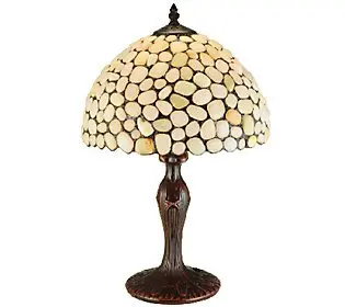 MEYDA Tiffany-style 19' Agata Opal Table Lamp