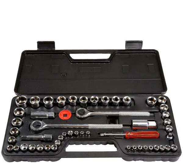 STALWART 52-piece 1/4', 3/8' And 1/2' Drive Soc Ket Set Sae