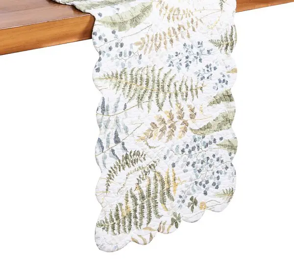 VALERIE PARR HILL 14' X 51' Cecil Quilted Reversible Table Runner Valerie