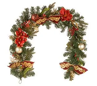 NATIONAL TREE COMPANY 6 Ft. Decorative Garland With Ornaments & Bows
