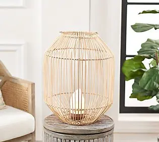 BARBARA KING 18 Rattan Lantern W/tikiflame & Remote