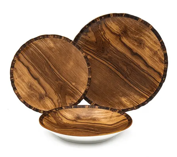 GODINGER Foret Porcelain 12 Piece Dinnerware Se