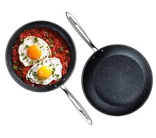 GRANITESTONE Pro 2 Piece Hard Anodized Fry Pan Et