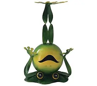 SANTA'S WORKSHOP Iron Frog Standing On Head By