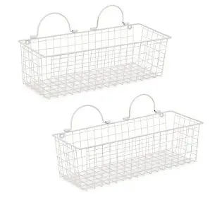 DESIGN IMPORTS Set/2 Medium Wire Wall Basket