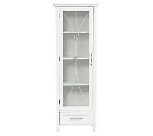 TEAMSON Wooden Linen Cabinet With Drawer, Hite