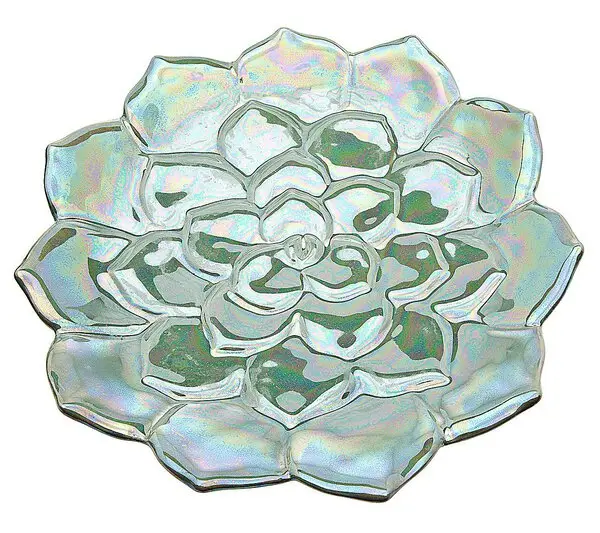GODINGER 10.39' Porcelain Floral Succulent Plat E