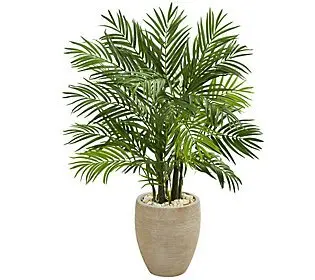 NEARLY NATURAL 4' Areca Palm Tree In Planter By