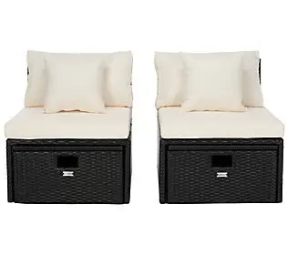 SAFAVIEH Pramla Outdoor Sette With Ottoman By
