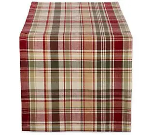 DESIGN IMPORTS Give Thanks Plaid Table Runner 1 4'x72
