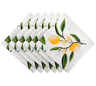 DESIGN IMPORTS Lemon Bliss Print Napkin Set Of