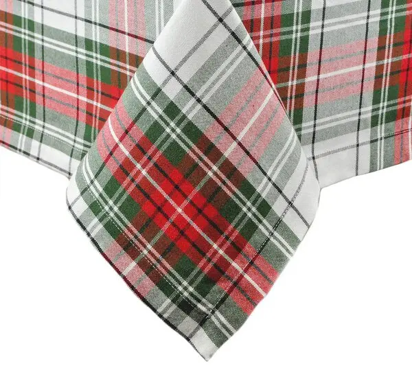 DESIGN IMPORTS Christmas Plaid Tablecloth 60' X 104