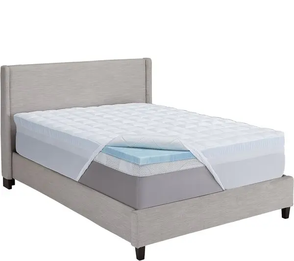 SIMMONS Comforpedic Beautyrest Gel Mem. Foam/fiber 5 .5' Qn Topper