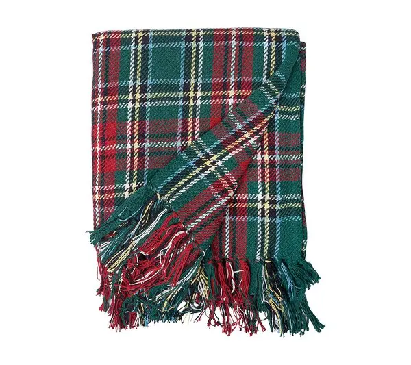 VALERIE PARR HILL Weston Plaid Throw Valerie