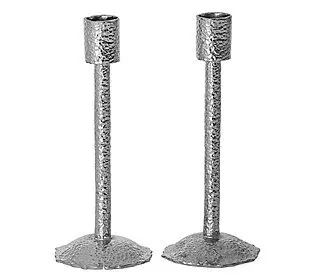 COPA JUDAICA Hammered Silver Candle Stick Holde Rs