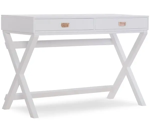 LINON Home Nola White Writing Desk