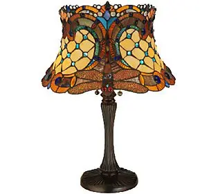 MEYDA Tiffany-style Hanginghead Dragonfly Table Lamp