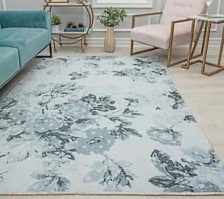 ISAAC MIZRAHI LIVE! Isaac Mizrahi Serafina Botanical Blue 2' X 4' A Rea Rug