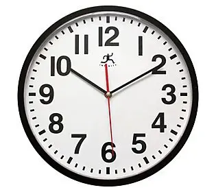 INFINITY Instruments Pure 13' Simple Black Wall Clock