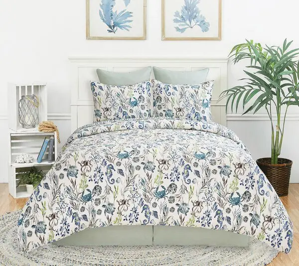 VALERIE PARR HILL Crescent Bay 2-piece Cotton Twin Quilt Set V Alerie