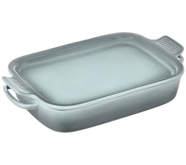LE CREUSET Stoneware Rectangular Dish With Plat Ter Lid