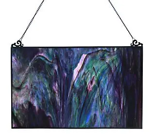 RIVER OF GOODS 10.75'h Single Pane Stained Glas S Window Panel