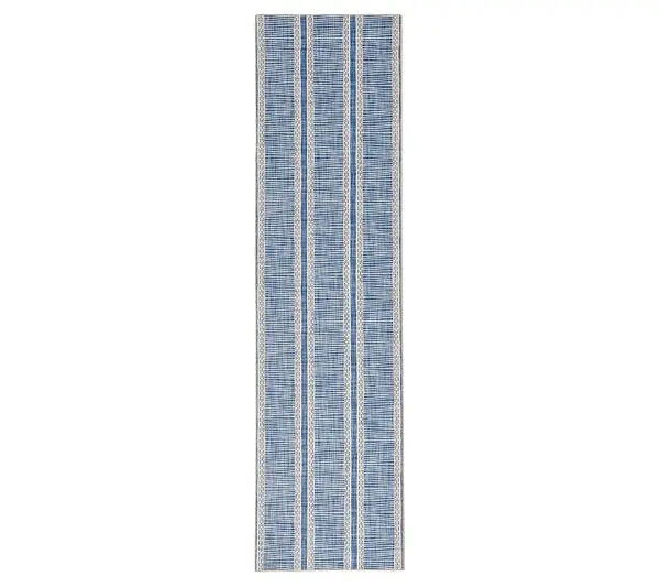 LINON Home Luna Washable 2'x8' Nonslip Striped Unner Stylerug