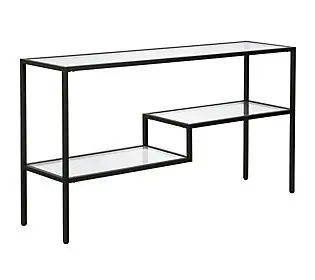 HUDSON&CANAL Hudson & Canal Lovett 55' Console Table With 2 Ower Shelves