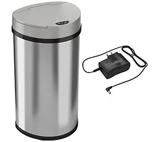 ITOUCHLESS 13-gallon Semi-round Trash Can