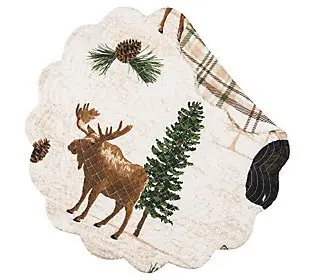 VALERIE PARR HILL 17' Nolan Pines Round Placemat Set Of 6 Vale Rie